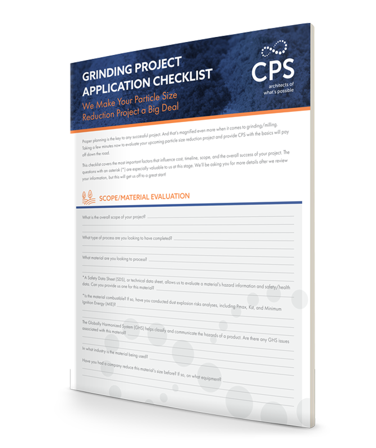 Grinding Project Application Checklist | CPS